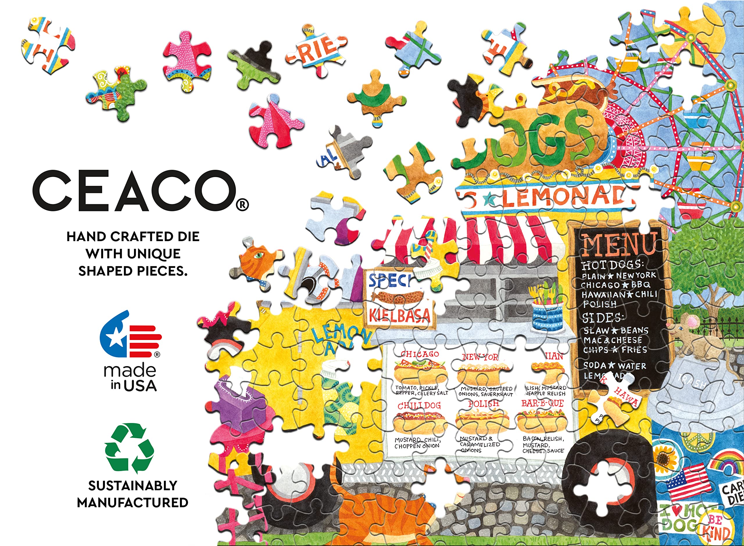 Ceaco - Food Trucks - Hot Dog Truck - 550 Piece Jigsaw Puzzle