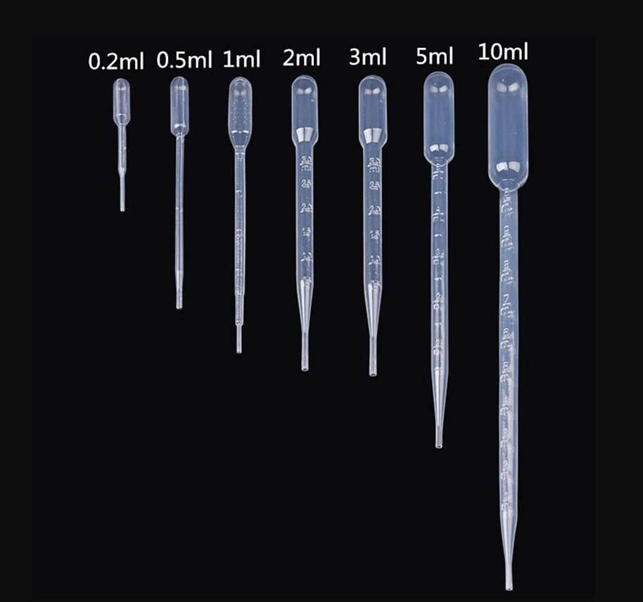 BIPEE 1ml(100pcs) Disposable Plastic Eye Dropper Transfer Pipettes Disposable Essential Oils Pipettes Calibrated Dropper Suitable for Science Laboratory, DIY Art