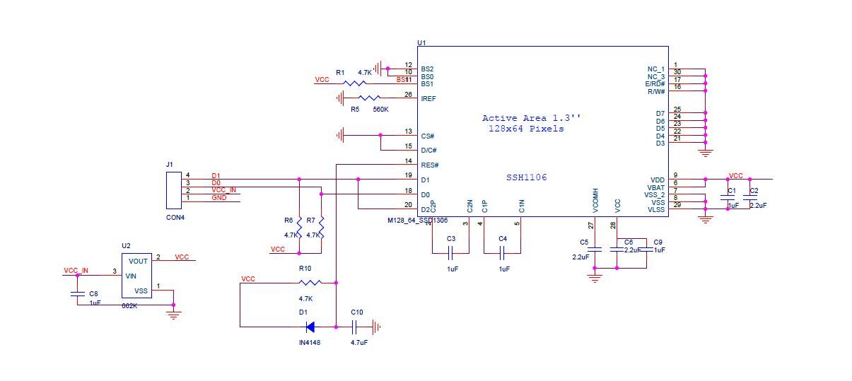 Hailege 1.3" SSH1106 IIC I2C OLED LCD Display 128x64 OLED Display Module for Arduino AVR PIC STM32 51 Raspberry Pi