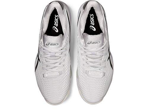 ASICS Men's Solution Speed FlyteFoam 2 Tennis Shoes, 10.5, White/Black