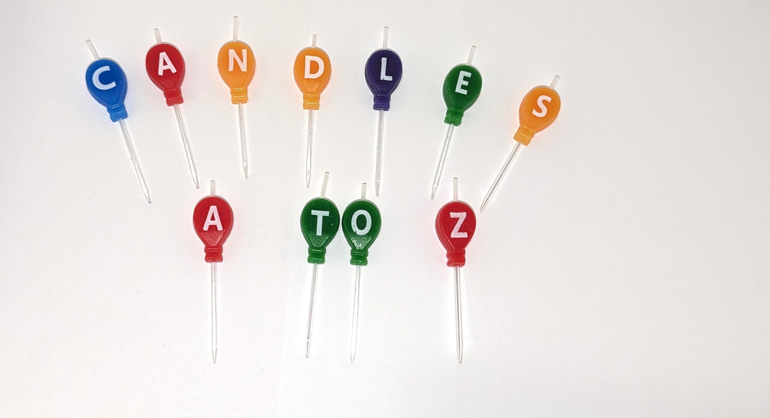 Personalize with Unique Balloon Birthday Candles | Spell The Guest of Honors Name | Letters A to Z | Wax Candles
