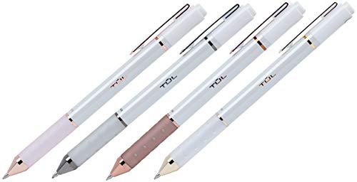 TUL Retractable Gel Pens, Medium Point, 0.7 mm, Pearl White Barrel, Black Ink, 12-Pack + 4 TUL Gel Pen Refills Bundle