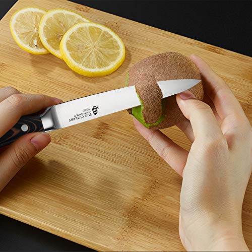 TUO Kitchen Utility Knife-5 inch All Purpose Cooking Knife-German Stainless Steel Small Chef Knife-G10 Ergonomic Handle with Gift Box-Legacy Series