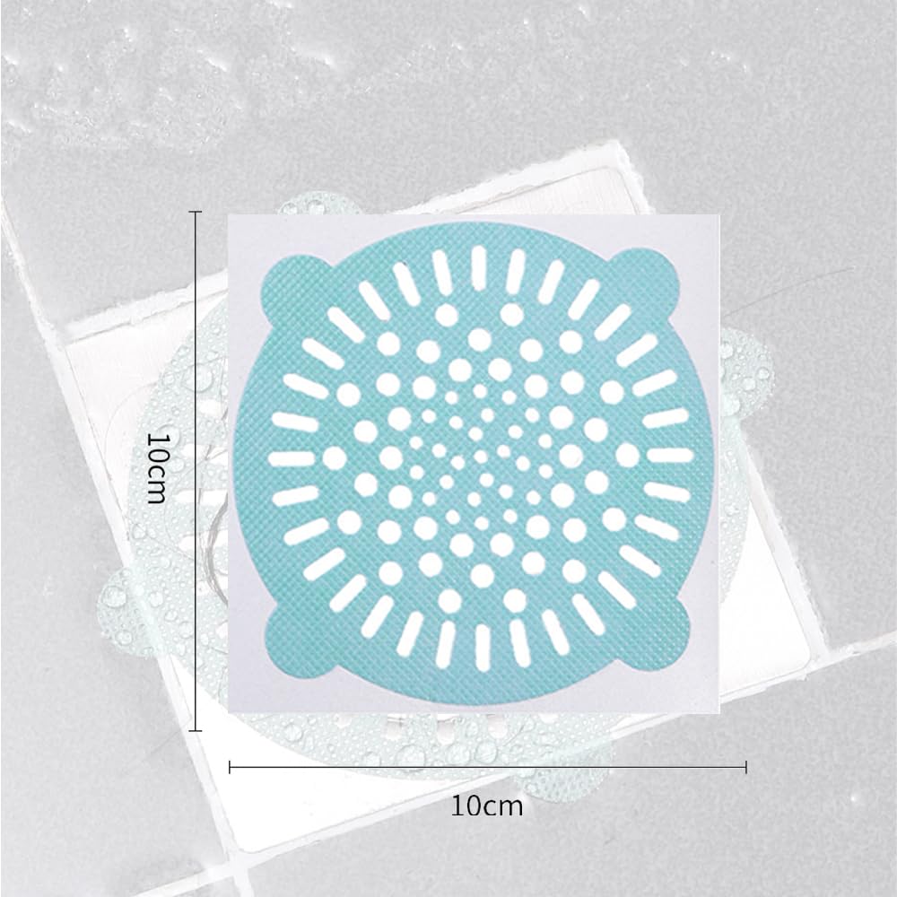 50 PCS Disposable Hair Drain Stickers, 2024 Upgrade Disposable Self-adhesive Floor Drain Stickers, Shower Drain Covers Protector Hair Catcher Mesh Stickers for Shower Kitchen Bathroom Bathtub (150)