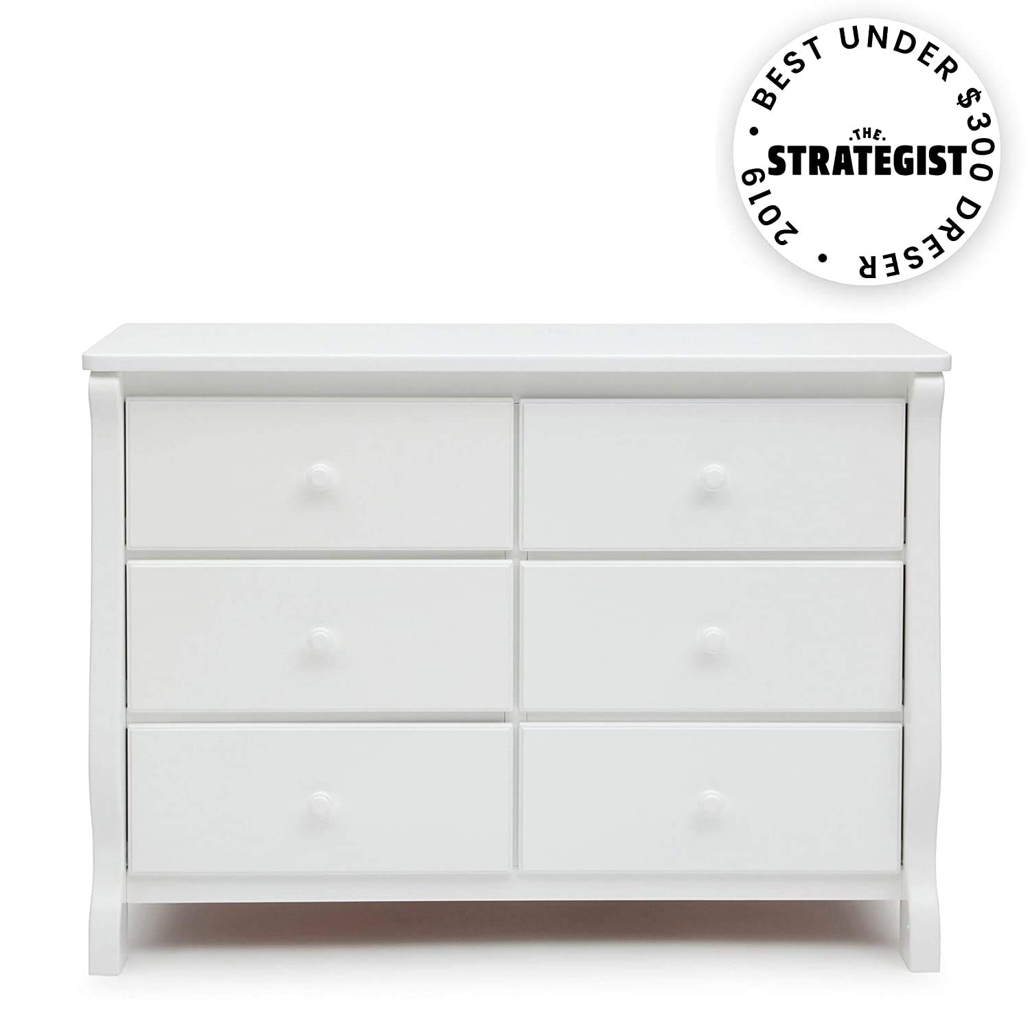 Delta Children Universal 6 Drawer Dresser, White