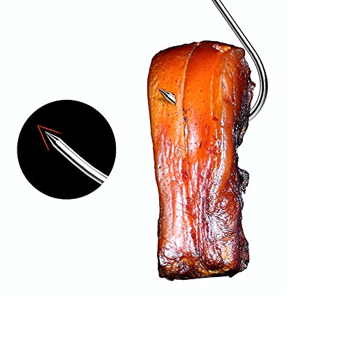 5.12inch Meat Hooks,20Pcs 304 Stainless Steel Butcher Hook Smoking Hooks,Hanging, Drying, Butchering, BBQ, Grilling,Jerky. (5.12in)