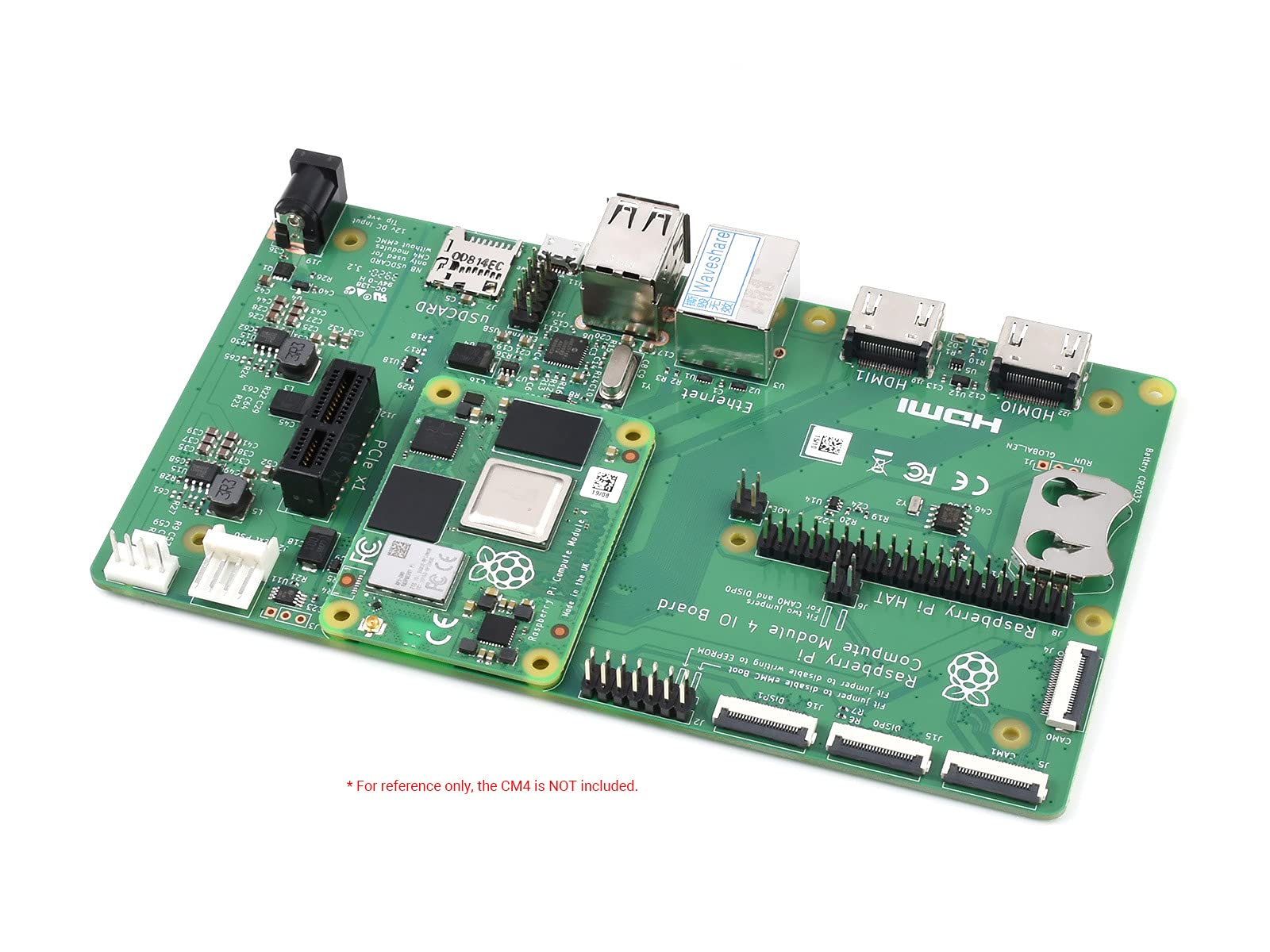 Waveshare Compute Module 4 IO Board Pack with RPi Zero V1.3 Camera Cable 15 CM (No WiFi) Compatible with Raspberry Pi Compute Module 4