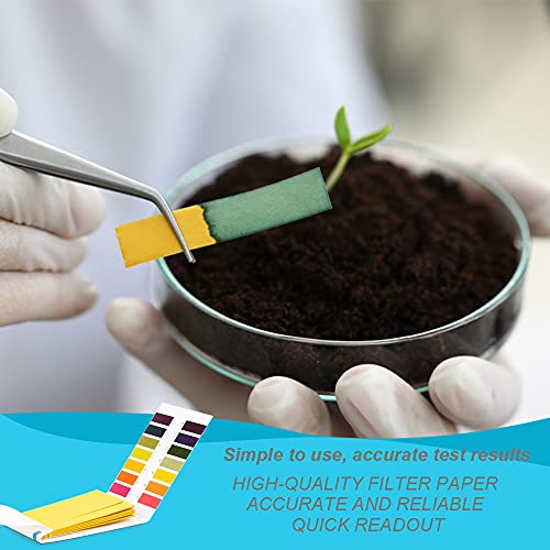 6 Packs pH.1-14 Litmus Strips Tester Paper, pH Test Strips, pH Extensive Test Paper for Water Saliva Urine Soil (6)
