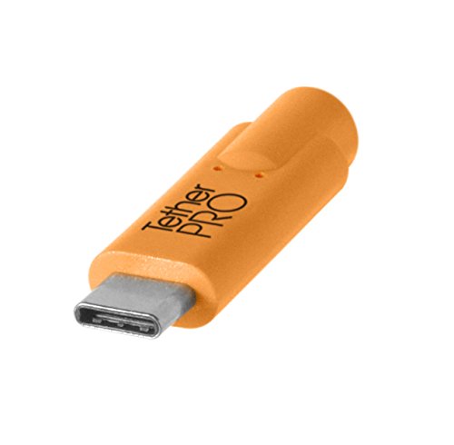 Tether Tools TetherPro USB 3.0 to USB-C Cable | for Fast Transfer and Connection Between Camera and Computer | High Visibility Orange | 15 Feet (4.6 m)