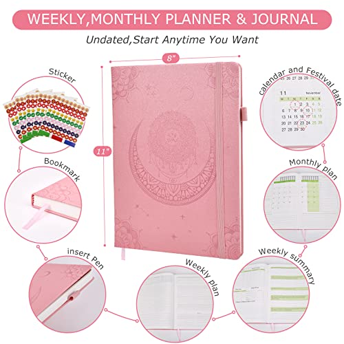 2023 daily weekly monthly planner with calendar 8.5 x 11 hardcover 2023-2024 happy planner planner weekly and monthly 2023 planner with stickers