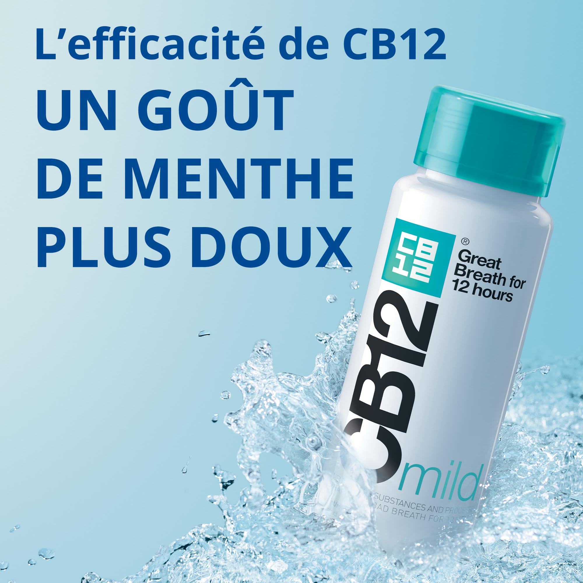 CB12 Mild Mint Menthol Mouthwash (250ml)