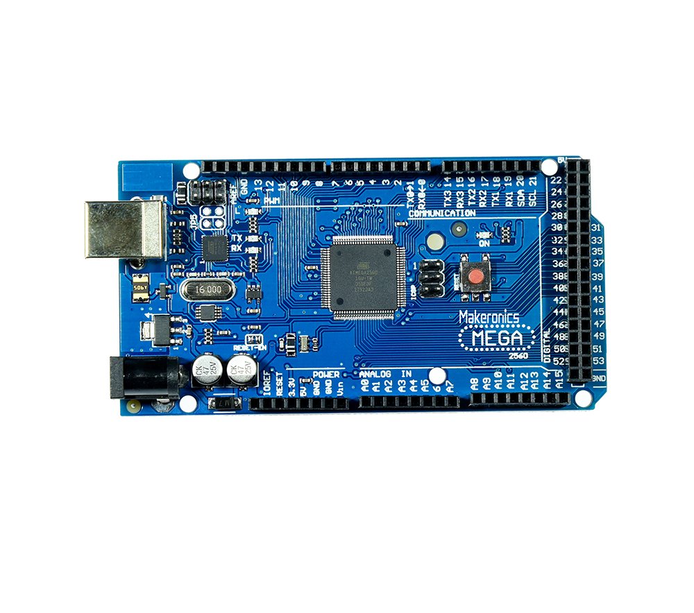 Makeronics Microcontroller Board and RAB 7-in-1 Breadboard Holder with USB Cable Compatible with MEGA 2560 R3 ATMEGA16U2 and Arduino IDE