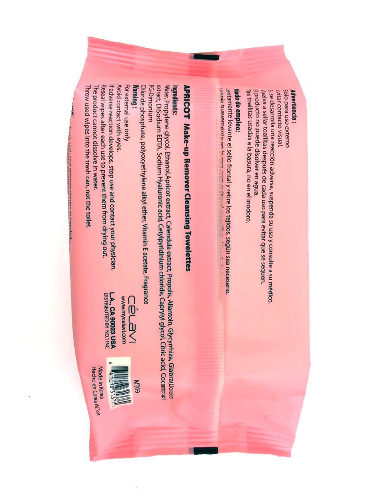 Celavi Makeup Remover Cleansing Wipes Removing Towelettes 2 Packs - 60 Sheets (Collagen)