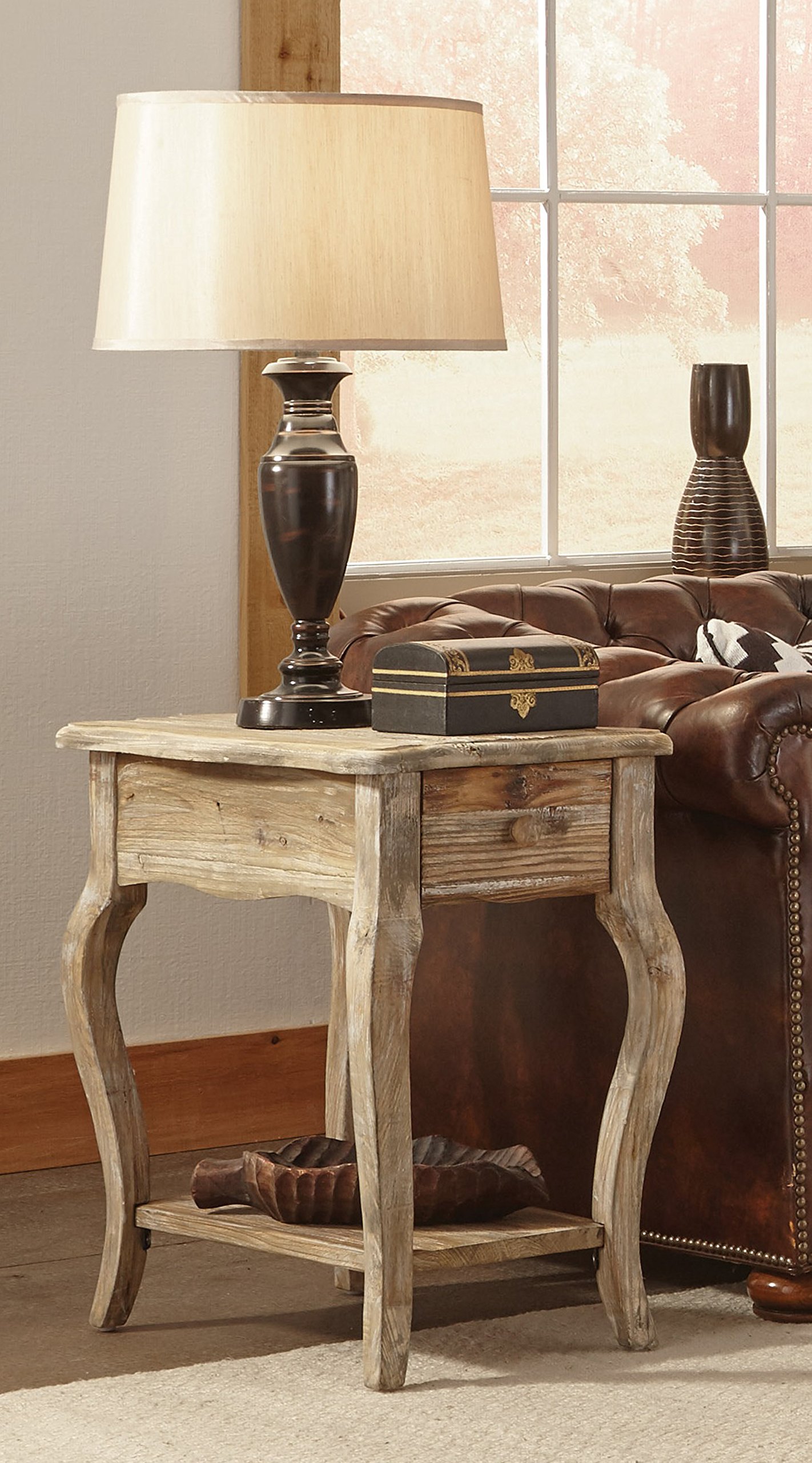 Alaterre Reclaimed Table Tablee, Driftwood