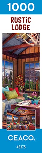 Ceaco - Rustic Lodge - Cozy Fire - 1000 Piece Jigsaw Puzzle, 27 x 20