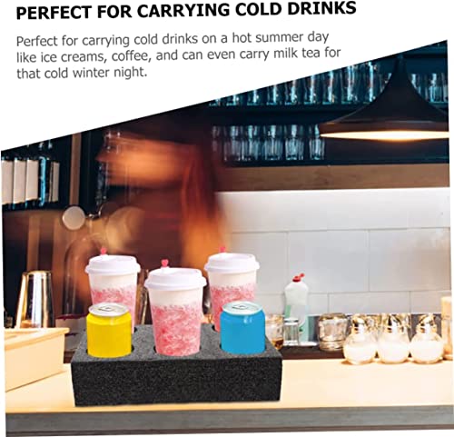 2pcs Milk Tea Drink Cup Holder Coffee Cup Stand Cup Carriers for Drinks Sodas Drinks Drink Holder Tray Foam Take Out Drink Carrier Hot Drink Carrier Beverage Accessory Cup Trays