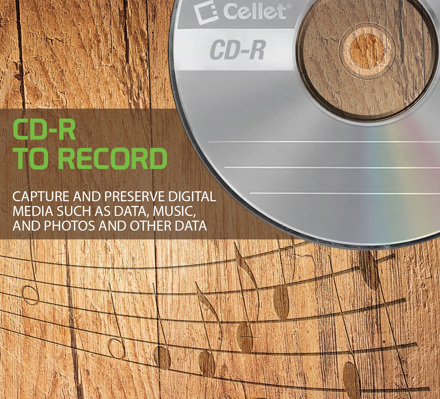 Cellet CD-R 700MB 80 Minute 52X Recordable Blank Disc - (5 Pieces Pack)