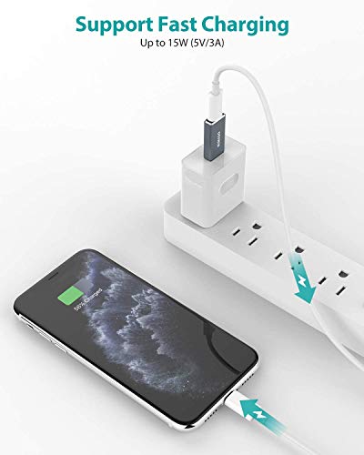 NIMASO USB C Female to USB Male Adapter 5Gbps, Type C to USB A Charger Cable Adapter,Fast Charging Converter Compatible with Power Bank,Laptops,Chargers,Samsung S20 S20+ Note 10,Google Pixel.