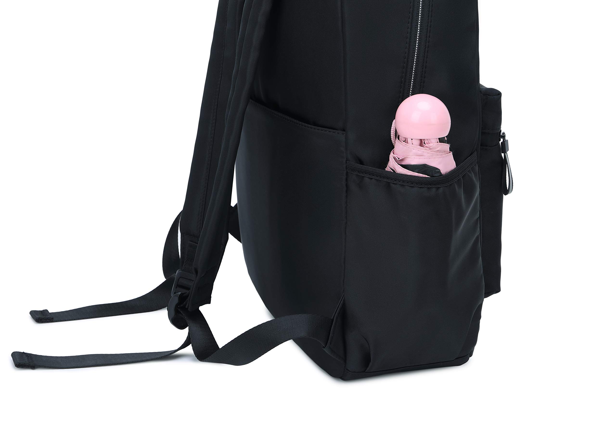 Acmebon Stylish Backpacks for Boys and Girls Casual Daypack for Women Black