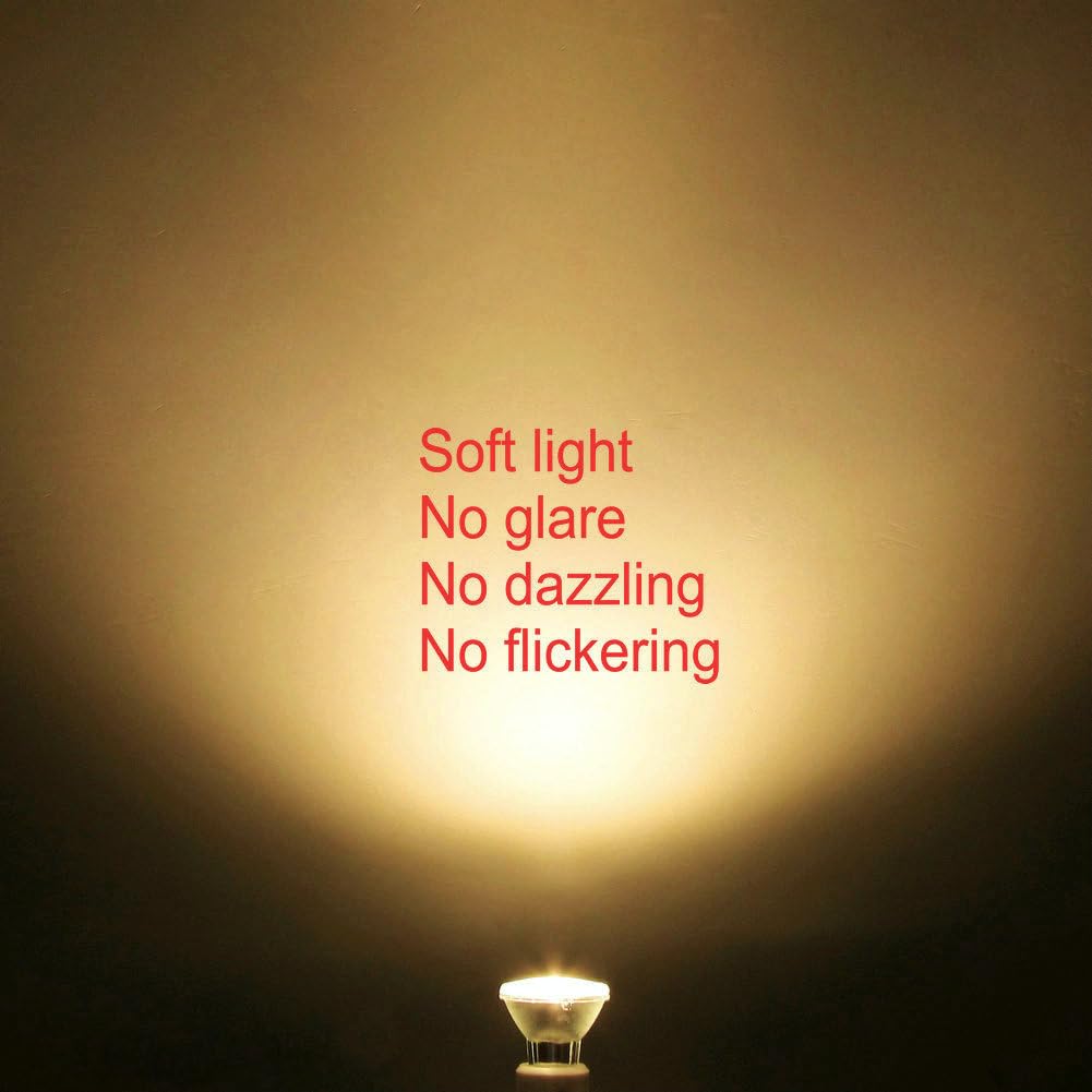 8W PAR20 LED Warm White 3000K Dimmable,Range Hood Light Bulbs,Indoor/Outdoor,Glass Reflector,Waterproof,E26,Recessed Lighting,(75W Halogen Equivalent)