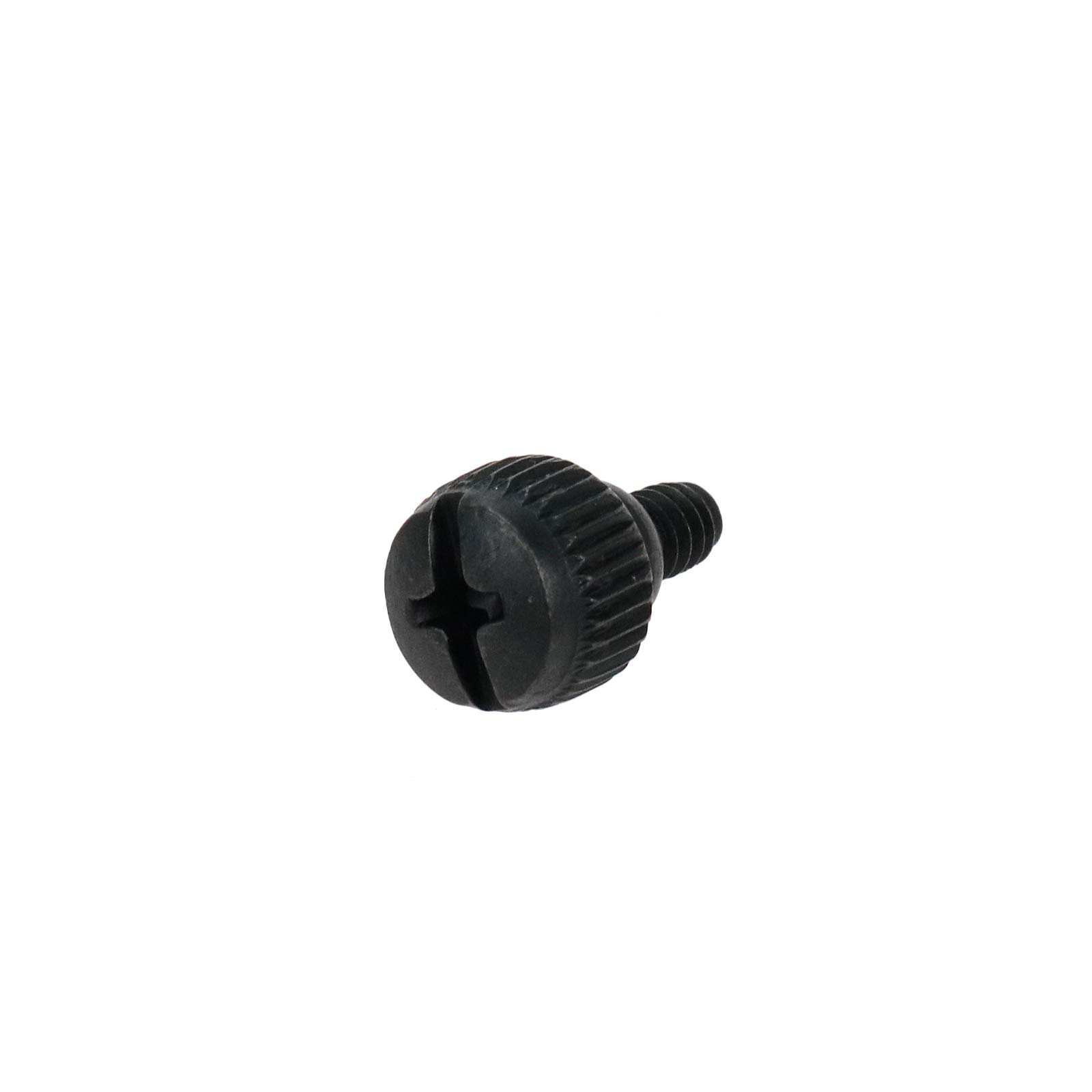 Xiaoyztan 30 Pcs #6-32 Phillips Knurled Head Thumb Screws, PC Case Hard Drive Full Thread Fasteners, 5mm Thread Length (Black Plated)