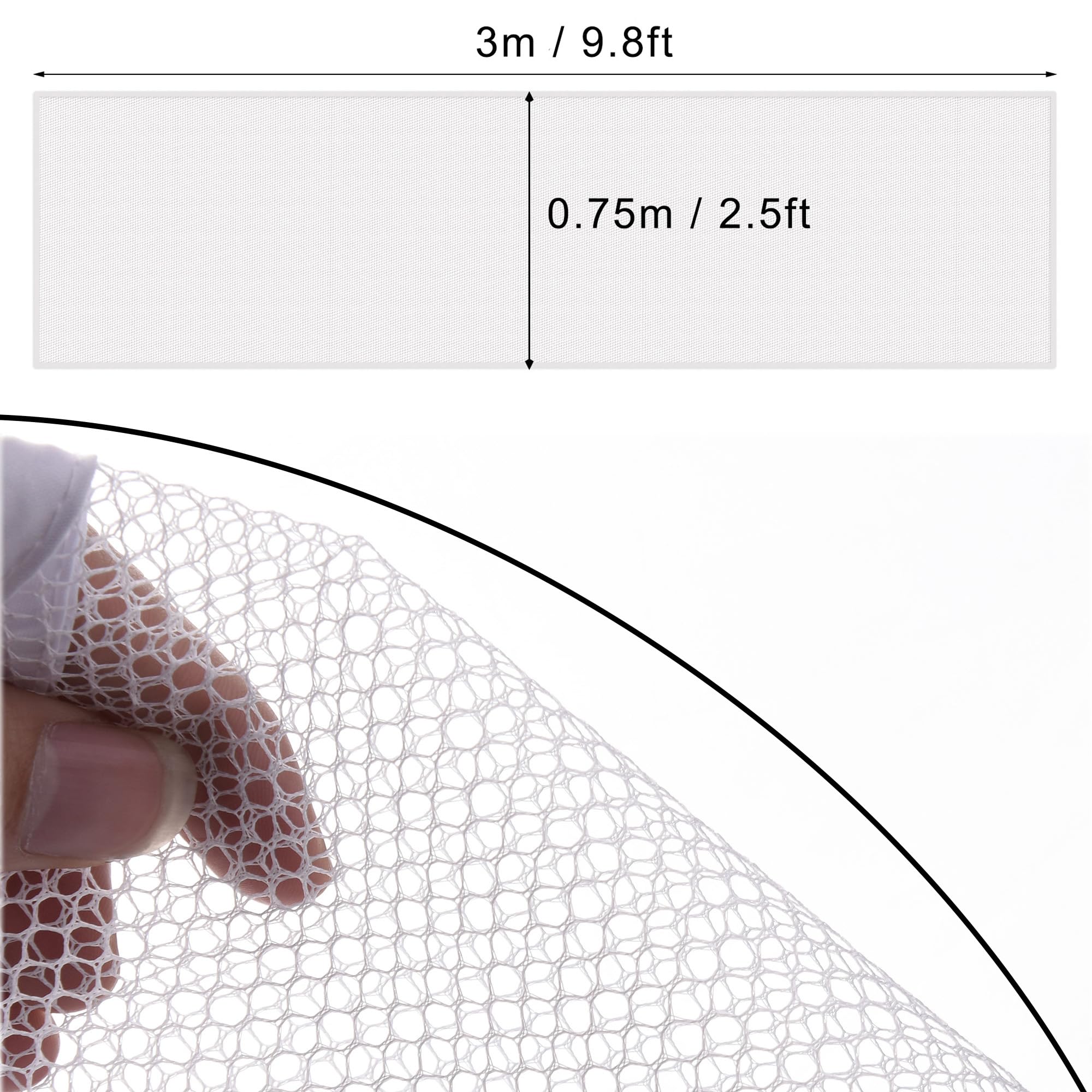 CM 3m Length Safety Rail Net Stair Banister Stair Net with Ropes for Stairs Fence Balcony Baby Bed, Protect Childs Pets Safe