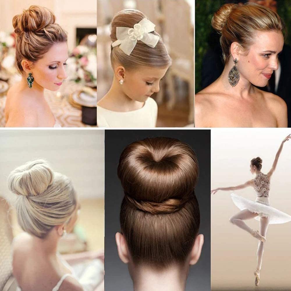 4 Pcs Magic Hair Bun Maker, Donut Bun Maker for Hair, French Twist Bun Shaper Hair Tools for Women