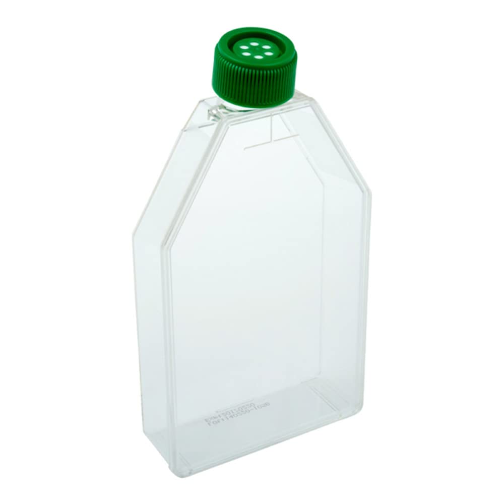 Celltreat 229351 Tissue Culture Treated Flask, Vent Cap, Sterile, 600mL Capacity, 182cm2 Size (Case of 40)