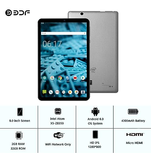 2023 New Kids Tablet 8 Inch Quad Core 2GB/32GB Google Play WiFi Bluetooth Cheap and Simple Children's Favorite Gift Tablet Pc Add Cover Case/Silver/China