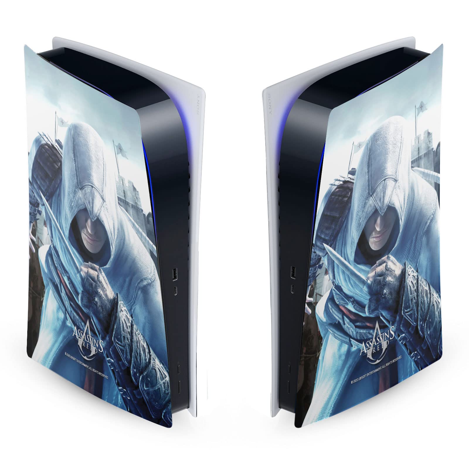 Head Case Designs Officially Licensed Assassin's Creed Key Art Altaïr Graphics Vinyl Faceplate Sticker Gaming Skin Decal Cover Compatible With Sony PlayStation 5 PS5 Digital Edition Console
