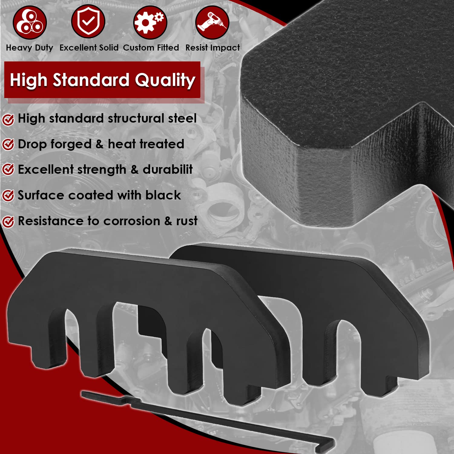 303-1248 303-1530 Camshaft Holding Tool and Chain Tensioner Set Compatible with OTC 6682 Fit for Ford 3.5L 3.7L 4V Engines