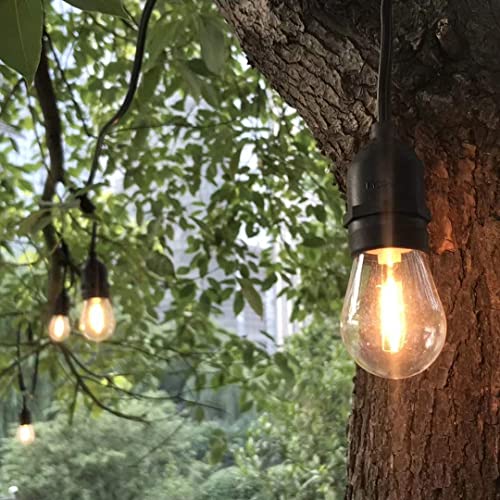 25 Pack EMITTING Shatterproof & Waterproof S14 Replacement LED Light Bulbs –1W Equivalent to 10W, White Warm 2200K Outdoor String Lights Vintage Filament Bulb, E26 Base Edison