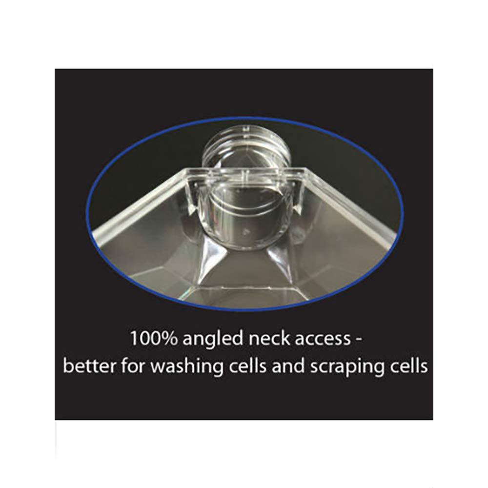 Cell Culture Treated Flasks, 25ml Cell Culture Flask, T12.5 Tissue Culture Flask, Vent Cap, 10 per Sleeve, 200 Flasks/Unit, Non-Treated
