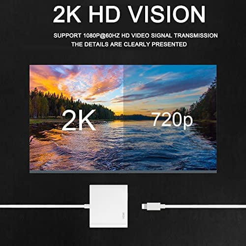 Apple MFi Certified Lightning to HDMI Digital AV Adapter 1080P HD Video HDMI Sync Screen Connector Cable with Charging Port Compatible with iPhone 12/11/ X/ 8/7/ iPad on HDTV/Projector/Monitor