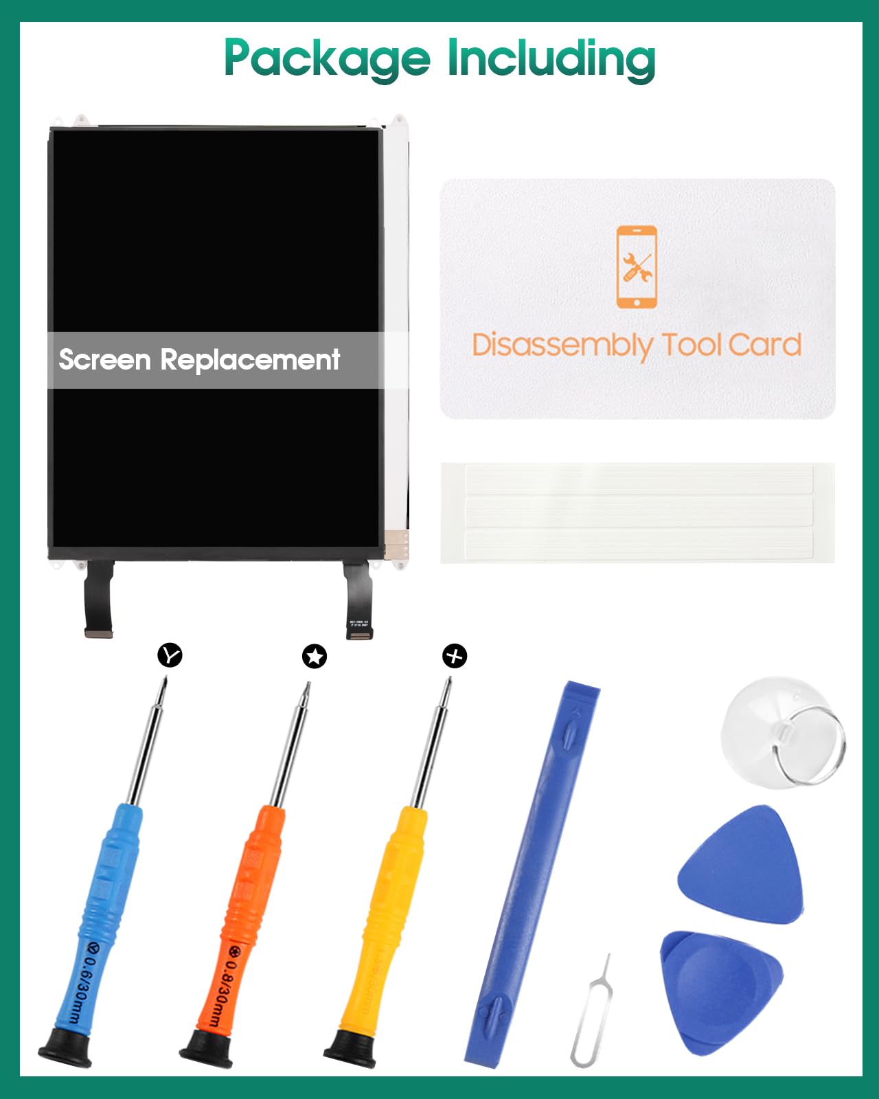 for iPad Mini 2 Screen Replacement A1489, A1490, A1491 LCD Display for iPad Mini 3 LCD Screen Replacement A1599, A1600 Display Panel Repair Parts Kits(Not Include Touch Screen)