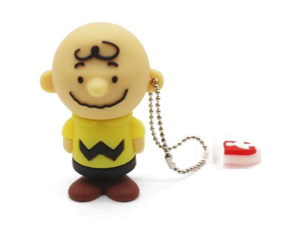 2.0 Charlie Brown 64GB USB External Hard Drive Flash Thumb Drive Storage Device Cute Novelty Memory Stick U Disk Cartoon
