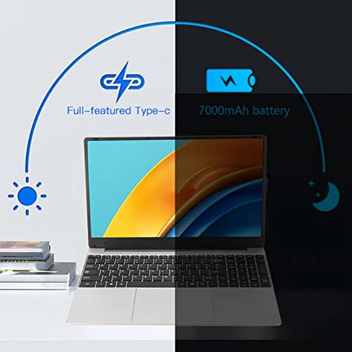 Acogedor 15.6 Inch Full HD Laptop,CPU for Intel J3355 2.0GHz 2 Cores and 2 Threads,256G SSD,7000mAh Battery Laptop Supports BT