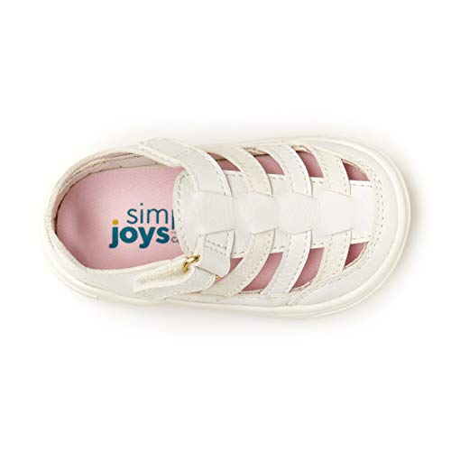 Simple Joys by Carter's Baby Girls Frankie Sandal, White, 4 Infant