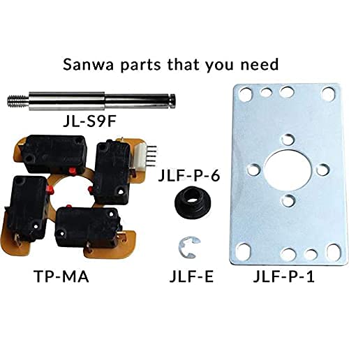 SZJLMKJ Arcade OTTO Joystick DIY Upgrade Kits Korean Style V2 Kit for Sanwa JLF-TP-8YT Joystick/Hori Hayabusa Joystick