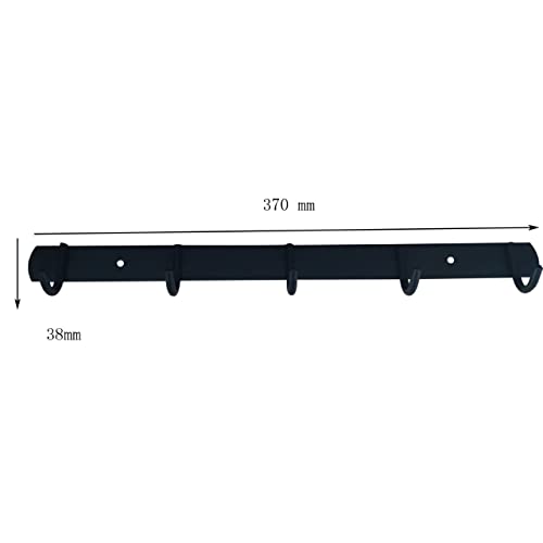 AOLZUNK Heavy Duty Coat Hooks Rack Wall Mounted 5 Hooks, Multi-Function Metal Rack for Hanging Clothes Hat Keys Towel, Bedroom Bathroom or Entryway