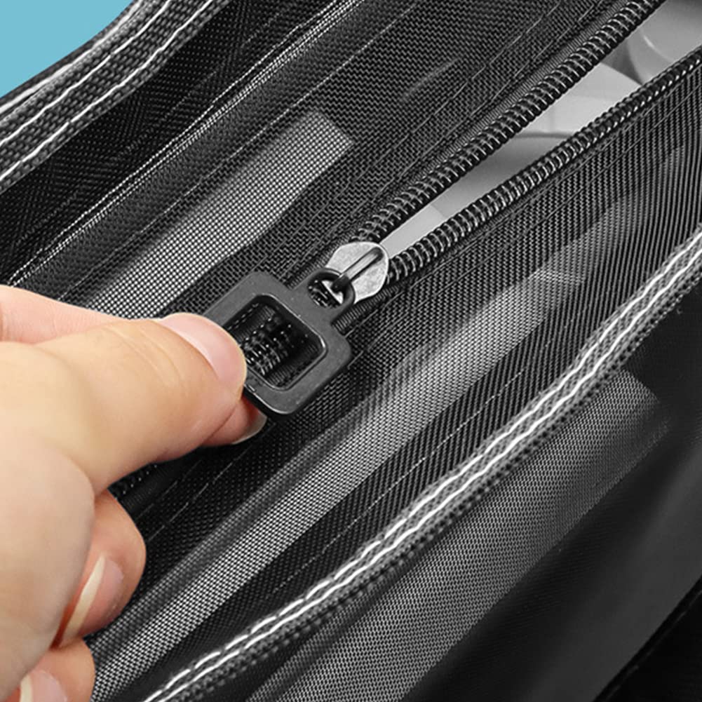 A3 Mesh Art Portfolio Bag with Handle and Zipper Holder for Artwork Portable Large Capacity Clear Art Storage Tote Bag Organizer Transparent Bag for Large Posters Painting Teaching Material Art Work