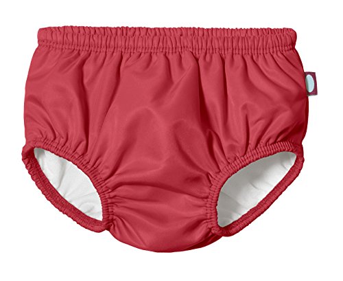 Made in USA Baby Girls and Boys Swim Diaper Cover Reusable Leakproof for Swimming Pool Lessons Beach, Red, 3-6 Months