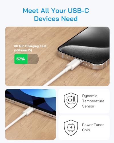 3 Pack i Phone 15 Charger Fast Charging, 20W USB C Charger Block with 6FT USB C i Phone 15 Charger Cable Compatible with Phone 15 Pro Max /15 Plus/,Pad Pro 12.9"/11",iPad Air 5th/4th 10.9"