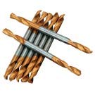 7 Piece 1/8" Titanium Nitride High Speed Steel Double-End Drill Bits with 135 deg. Split Point Tips