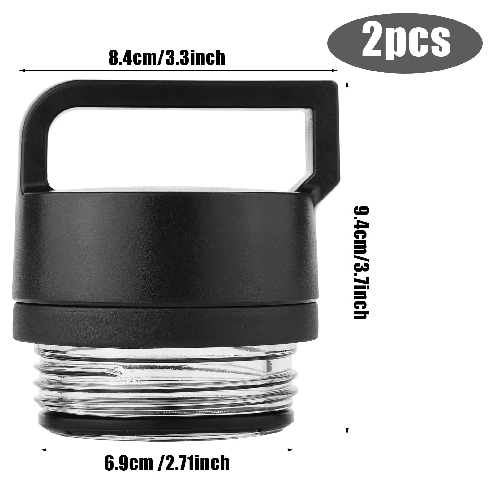 2pcs Chug Cap Replacement for Yeti Rambler Bottle Cover, Chug Cap Replacement Lid for Yeti Rambler Bottle Top 18 oz, 26 oz, 36 oz, 64 oz Compatible with Yeti Rambler Bottle Models