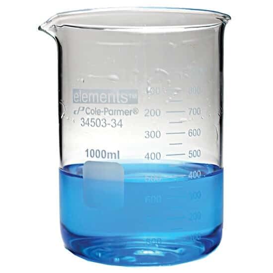 Cole-Parmer Essentials Plus Griffin Low-Form Beaker, Glass, 1000 mL; 6/PK
