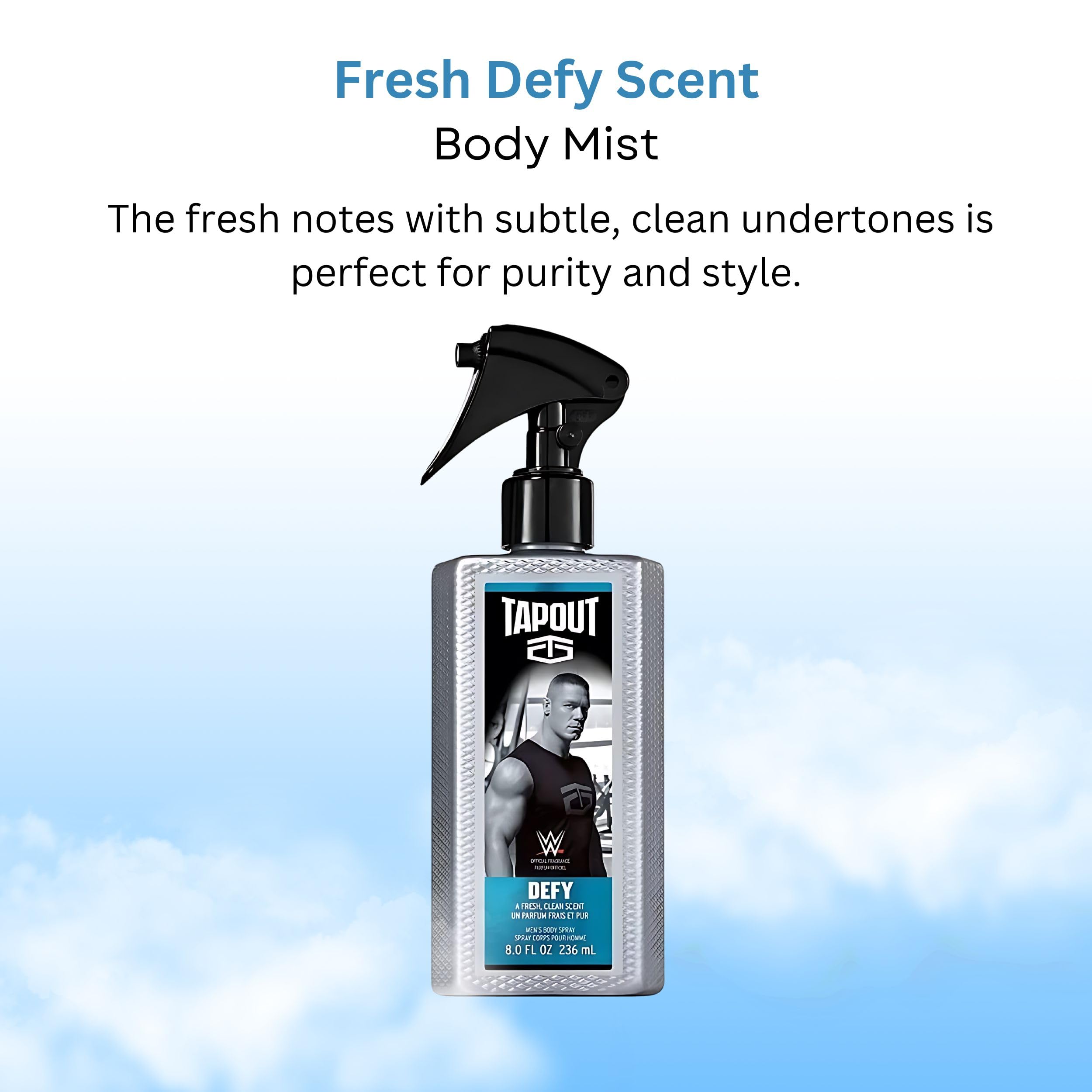 Tapout Defy Body Spray Perfume for Men – Refreshing Fragrance, 8 Ounces