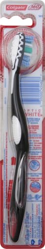Colgate 360 Optic White Toothbrush, Medium, 1 Count