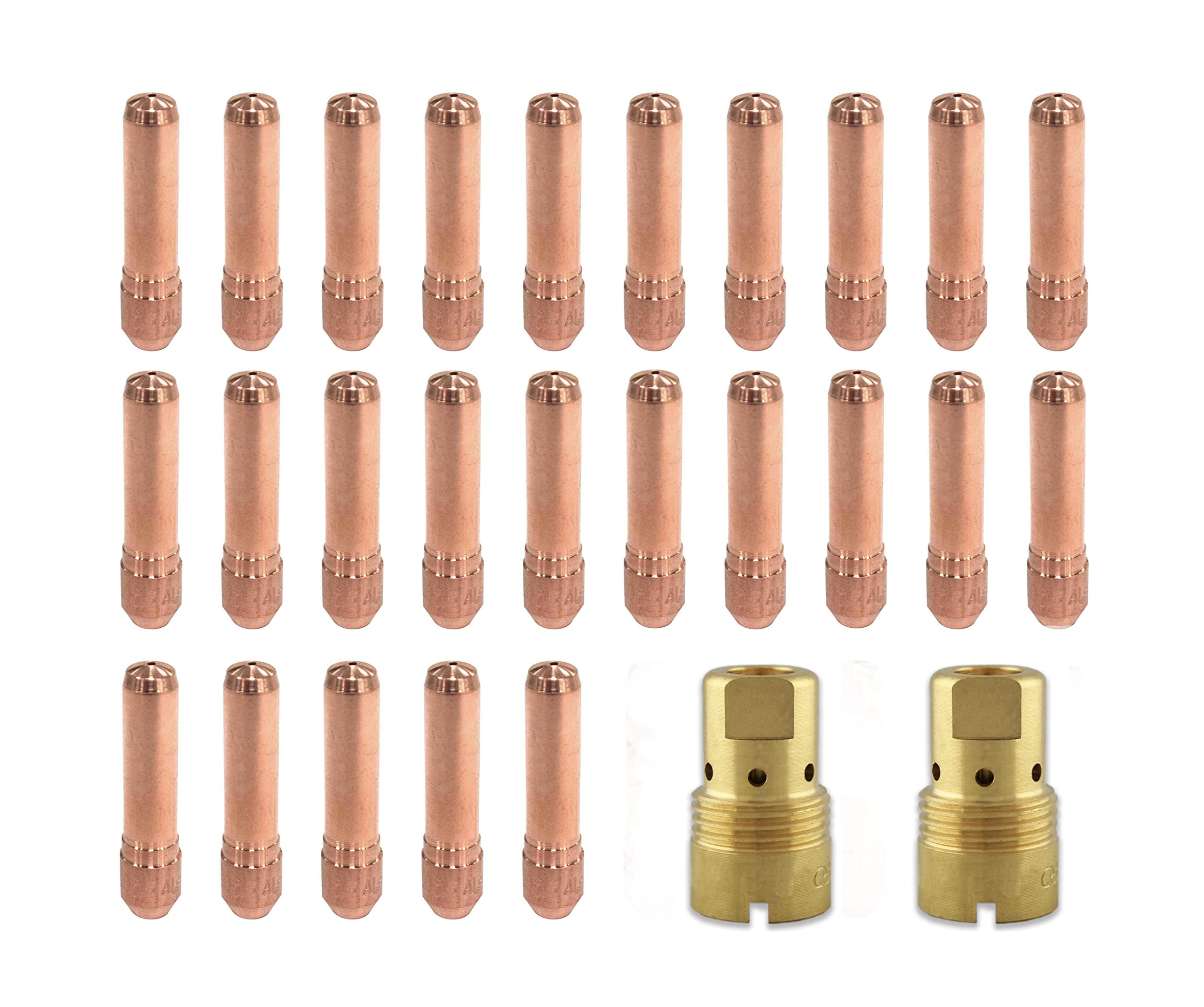 25-PK Contact Tips + 2-PK D-1 Diffuser for Bernard Centerfire Large Nozzle (.045" KIT)