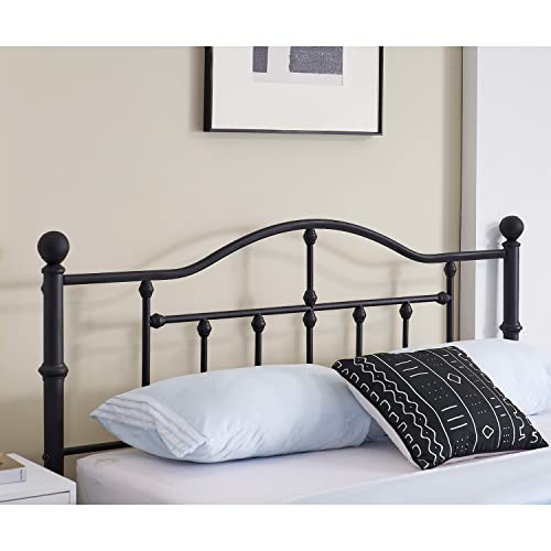 VECELO Queen Size Bed Frame Metal Platform Mattress Foundation/Box Spring Replacement,with Headboard & Footboard/Easy Assemble,Black